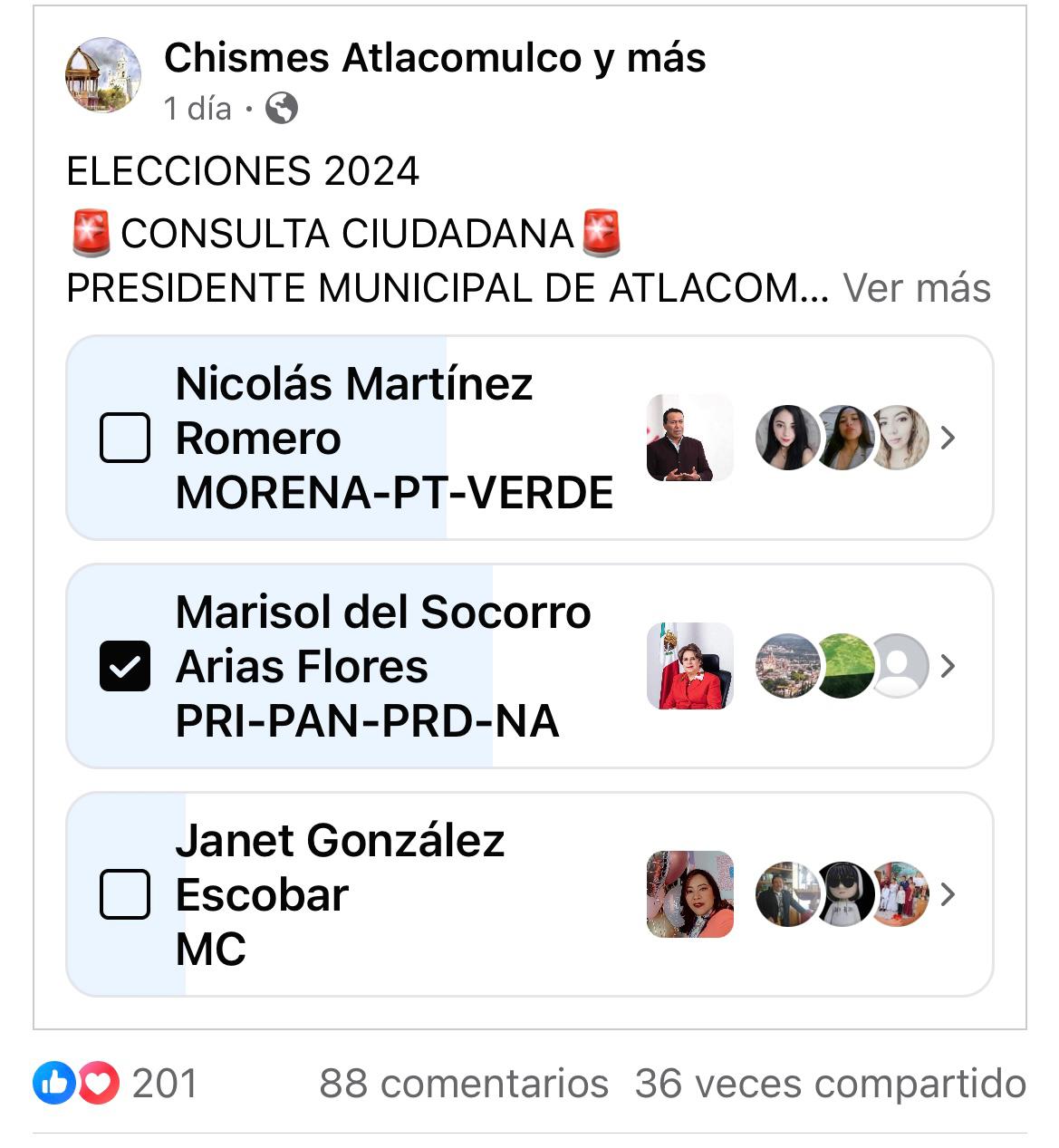 PERFILA ENCUESTA A MARISOL ARIAS COMO LA MEJOR OPCIÓN PARA GOBERNAR ...